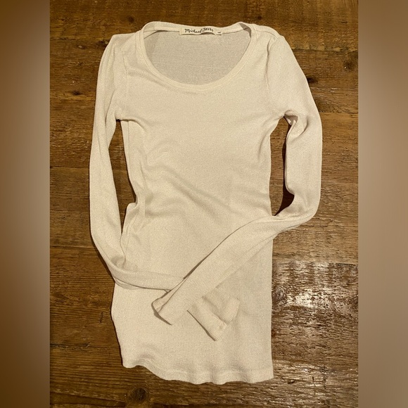 Michael Stars | Tops | Michael Stars Cream One Size Long Sleeve Top ...
